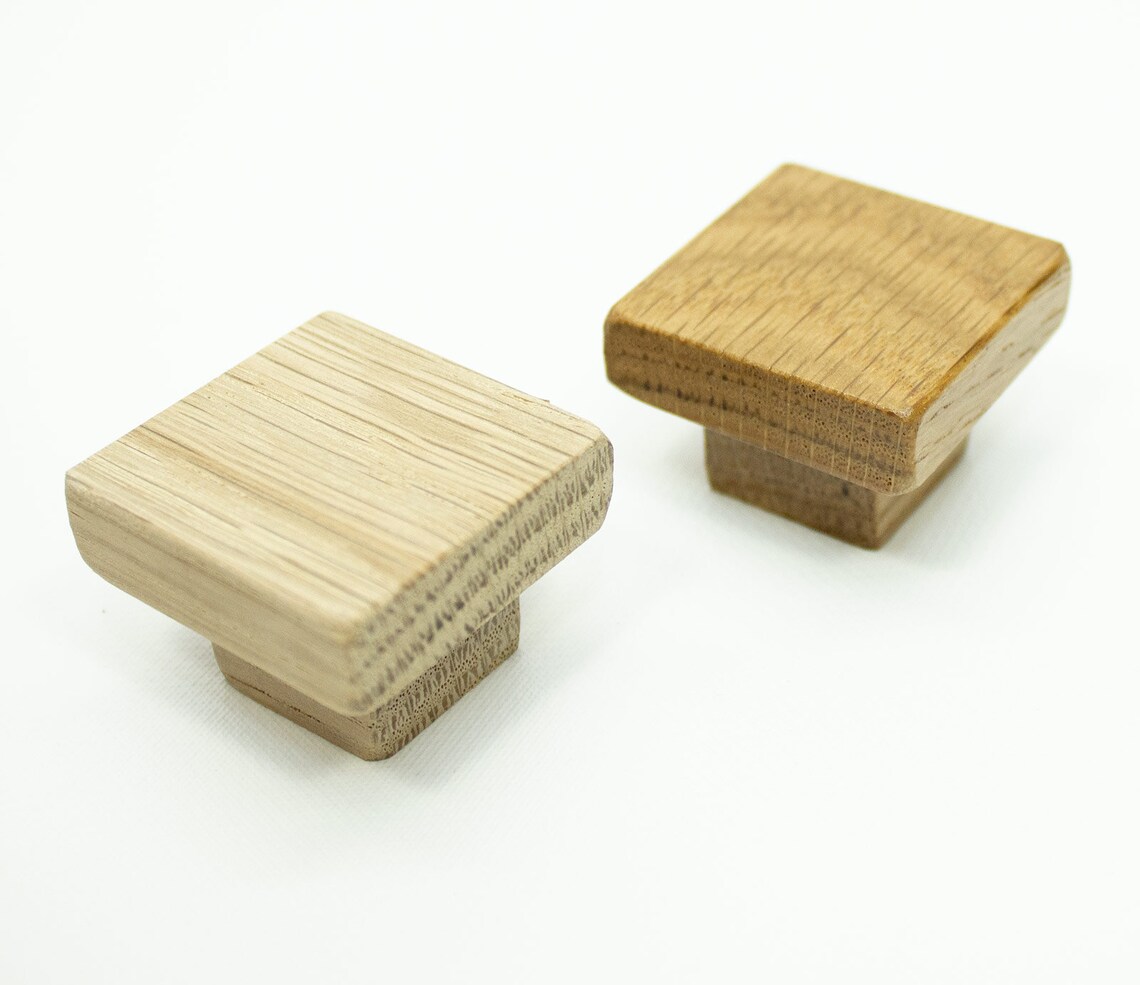 Oak Cabinet Knob Oaken Wood Knob Modern Cabinet Hardware | Etsy