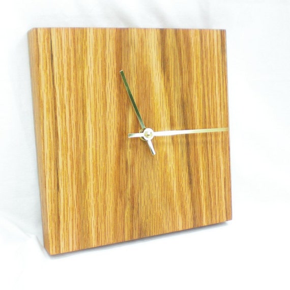 Items similar to Square Wall Clock - Retro Wood Clock on Etsy