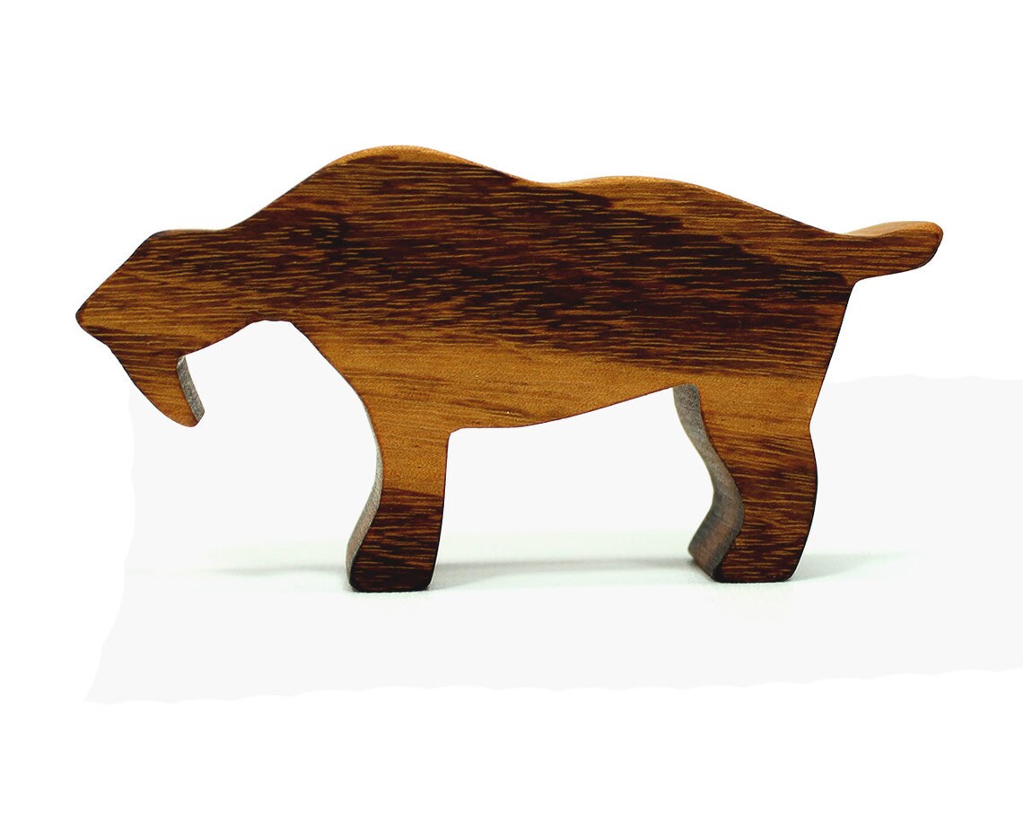 Wooden Animal Toy Play Set Extinct and Ice Age Animals | Etsy