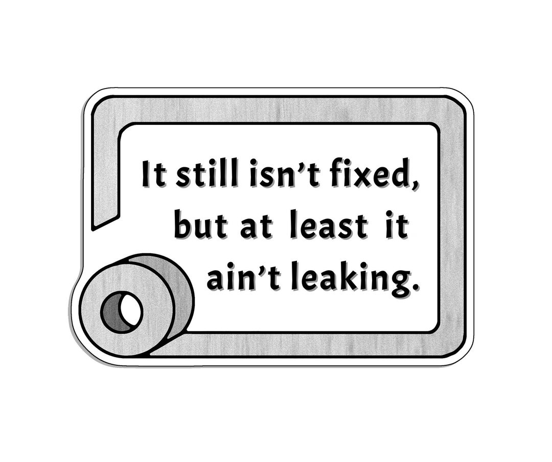 DIY Plumbing Joke Sticker Hand Drawn Hard Hat Sticker Laptop Sticker ...