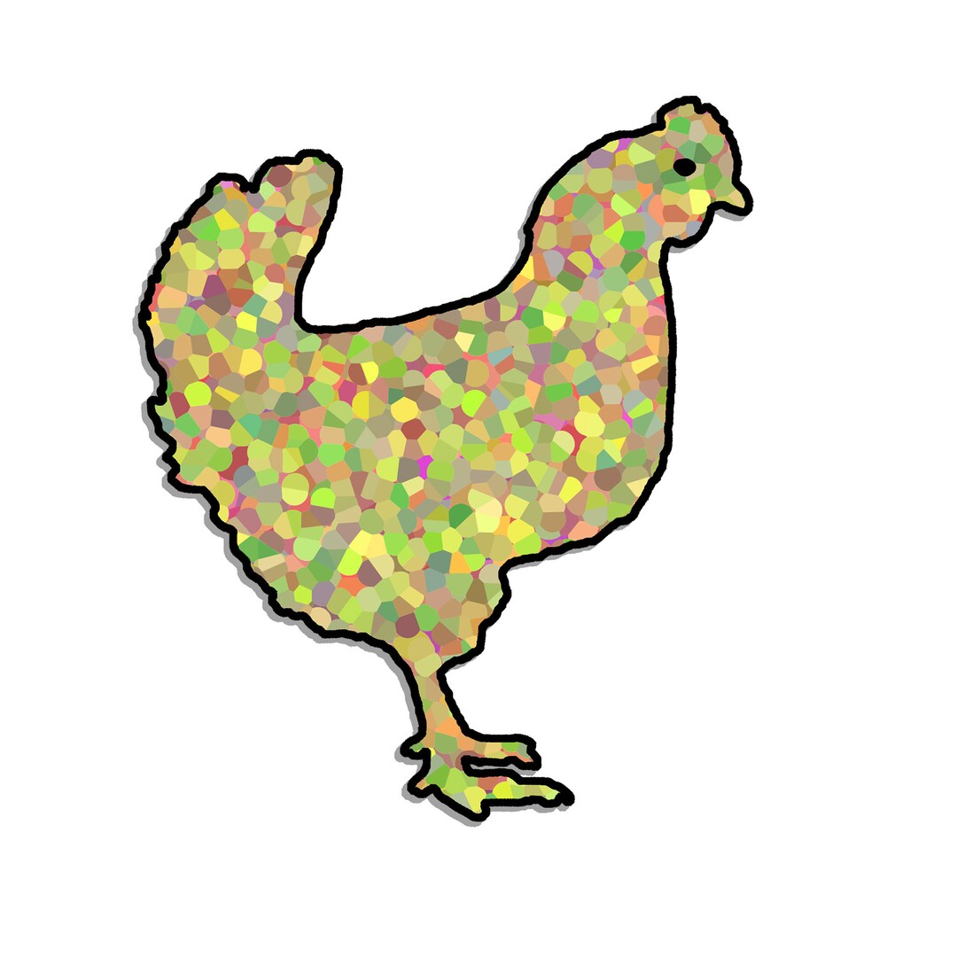 Chicken Hen Sticker Waterproof Vinyl Sticker, Laptop, Chromebook, Polka ...