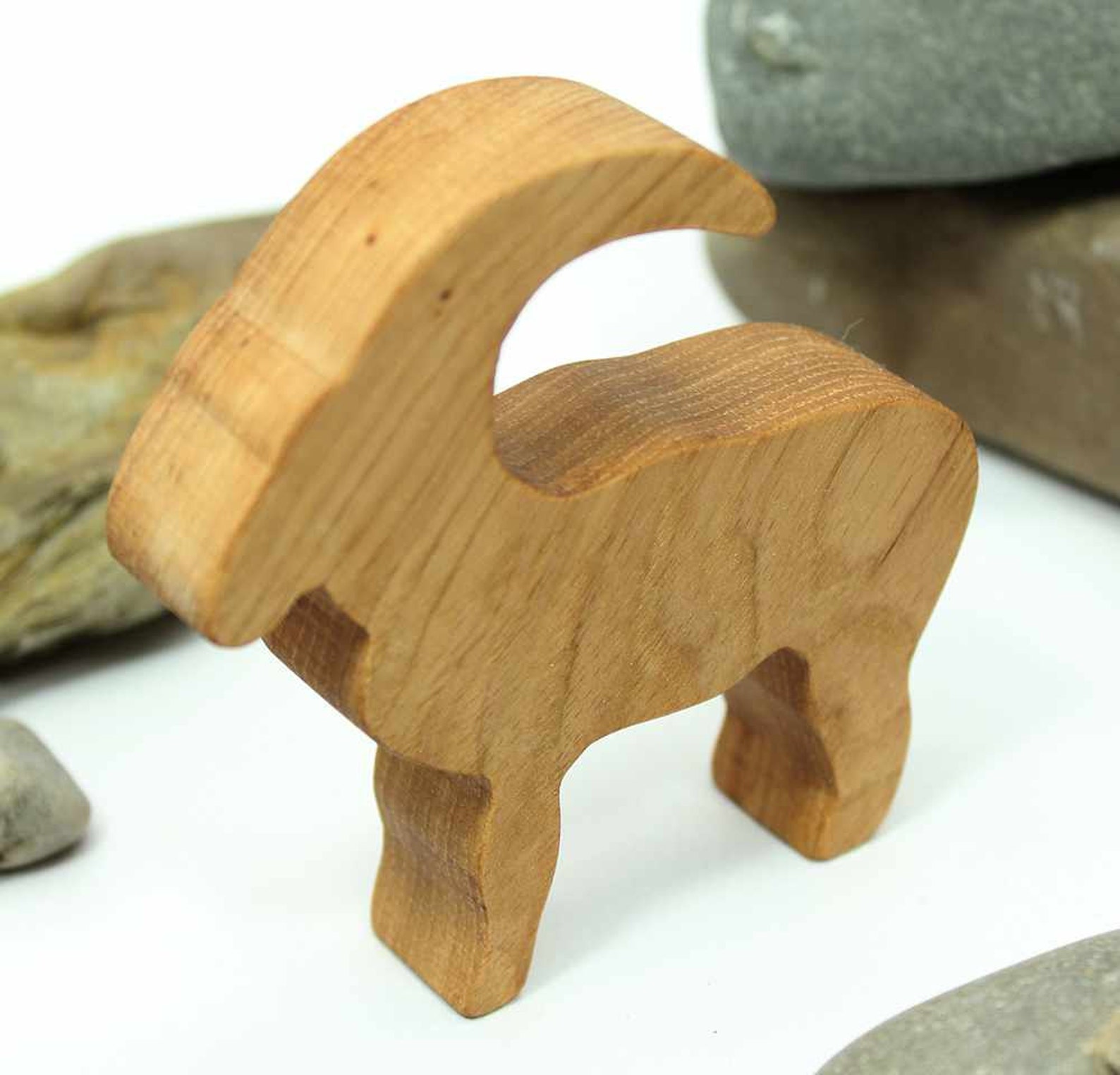 Mountain Goat Urial Mountain Animal Wooden Toy Exotic - Etsy