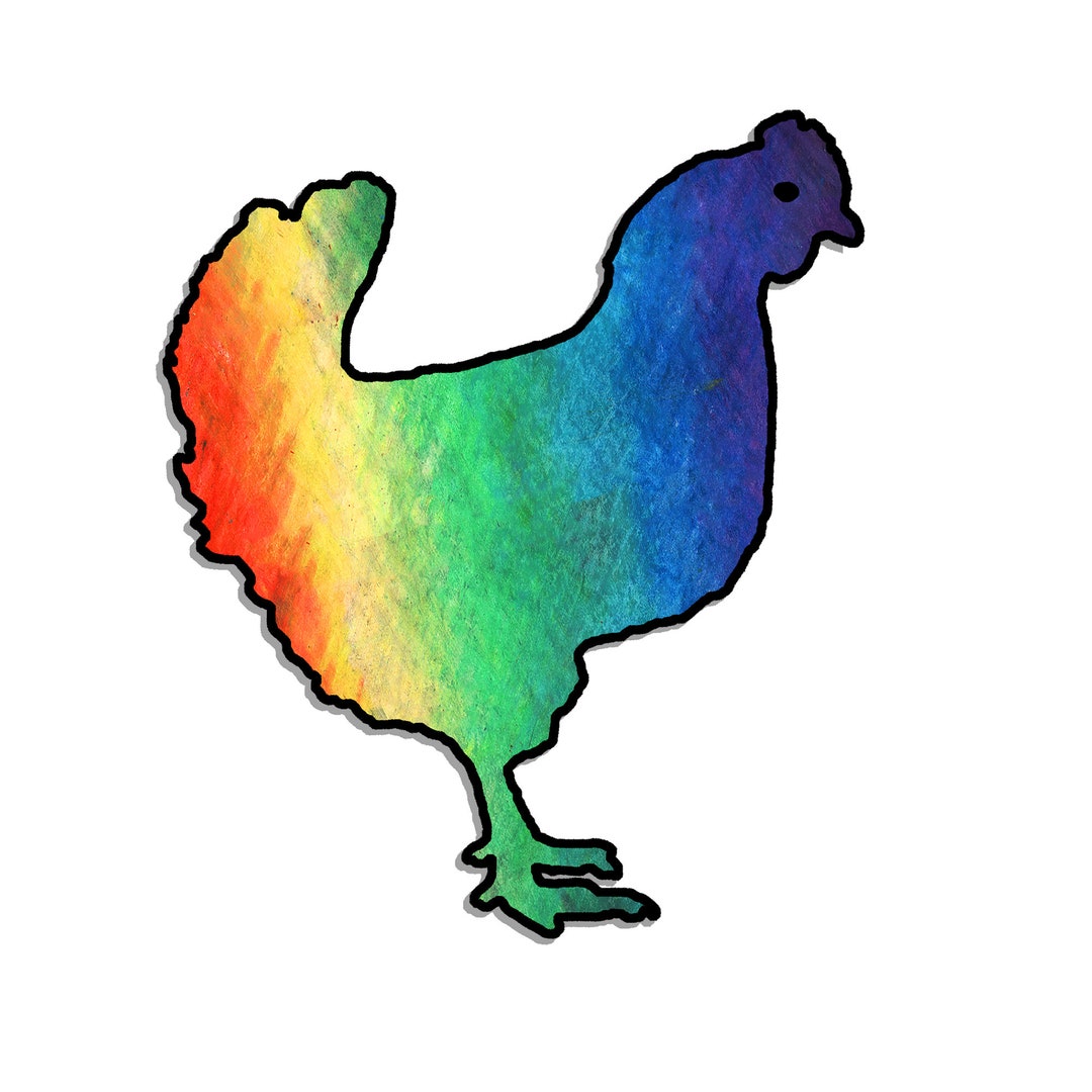 Chicken Hen Sticker Waterproof Vinyl Sticker, Laptop, Chromebook ...
