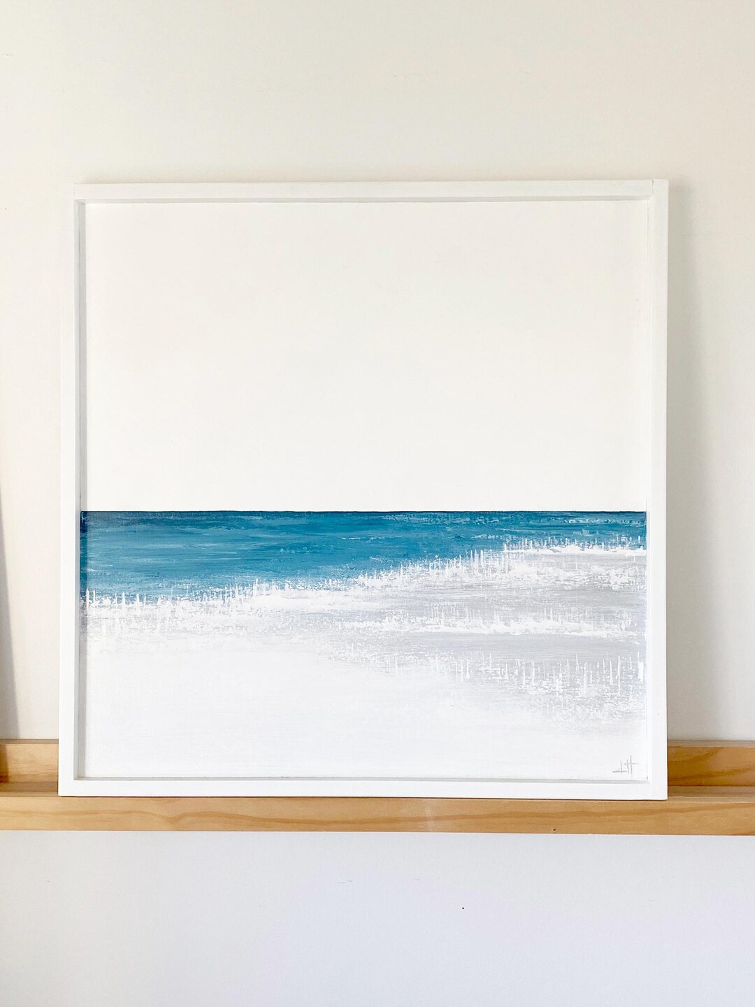 Blue Water Landscape Painting - Original Acrylic Painting - Etsy