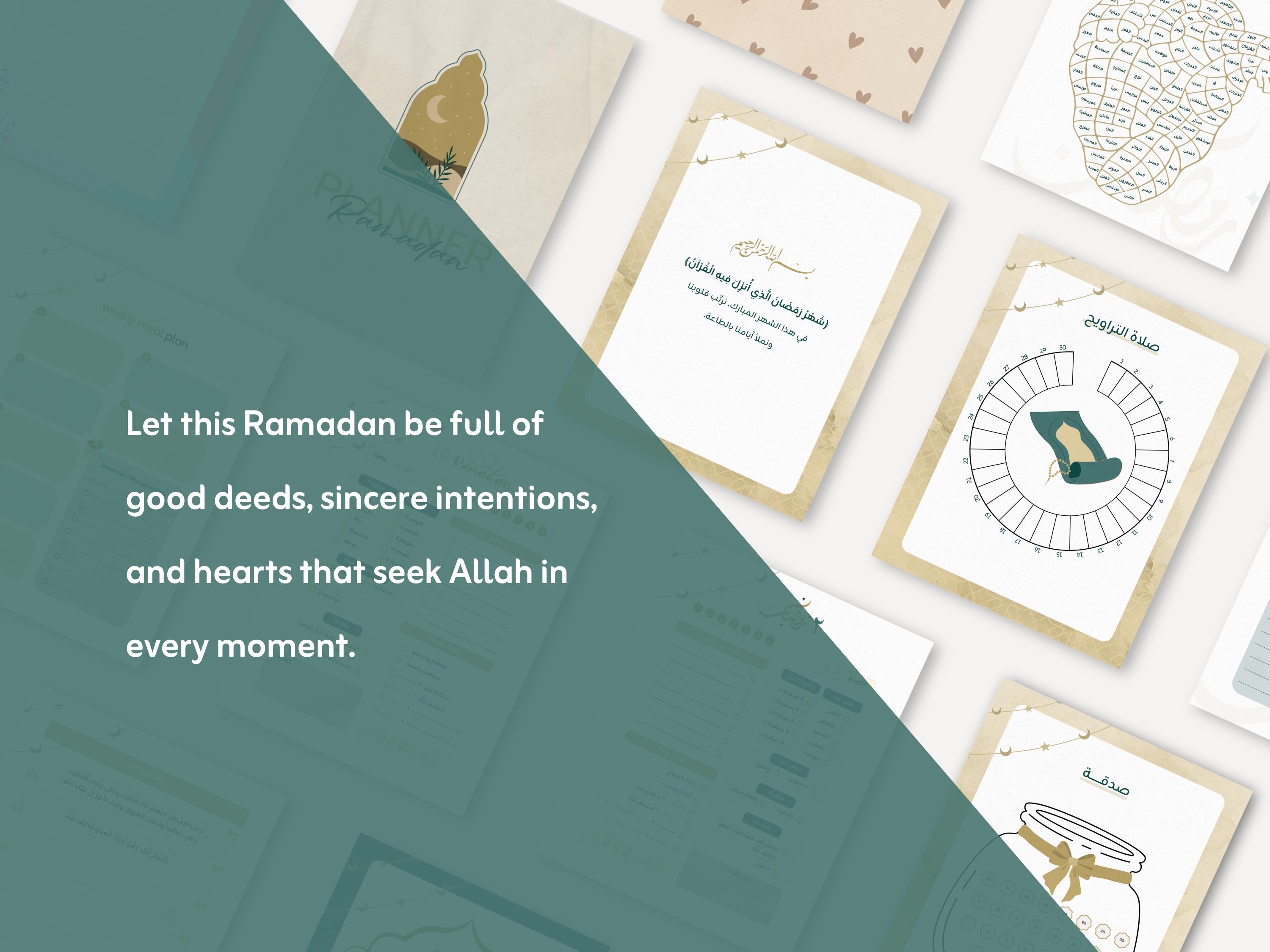 Ramadan Printable Planner- Bilingual Arabic and English, Daily Planner ...