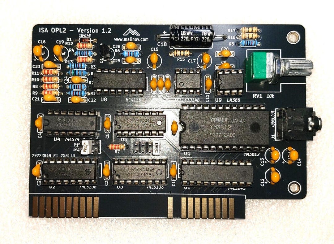 8bit ISA Adlib OPL2 Sound Card by Sergey Kiselev - Etsy