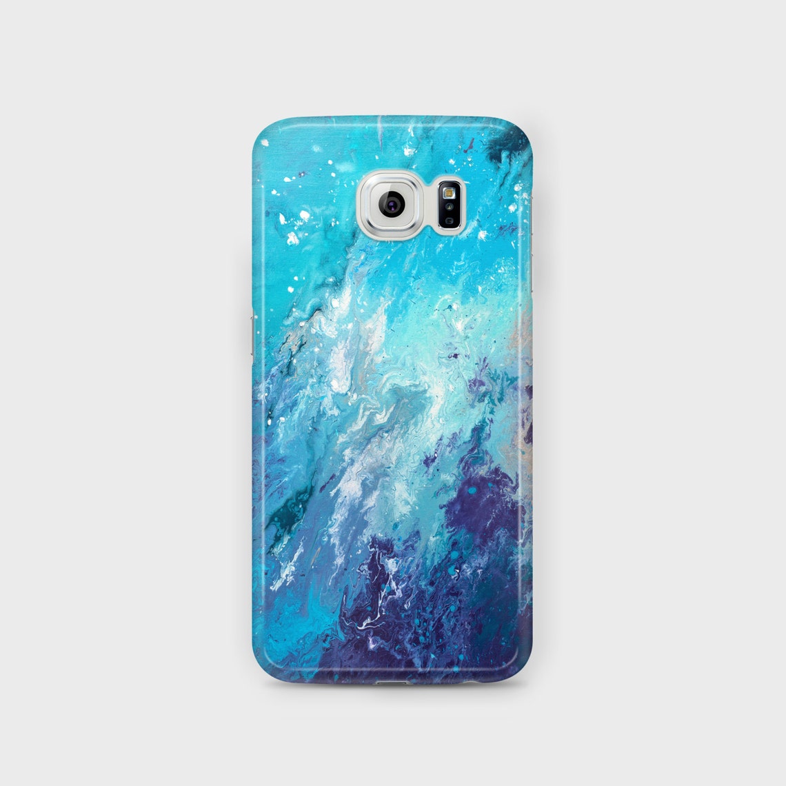 Drift Away Blue Samsung Phone Case Marbled Blue & White - Etsy