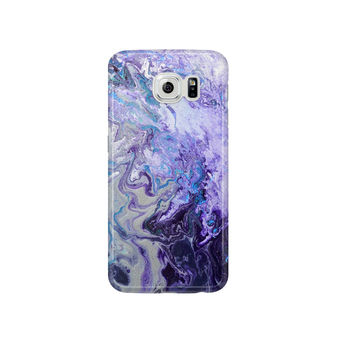 Purple & White Marbled Samsung Phone Case Amethyst Purple | Etsy