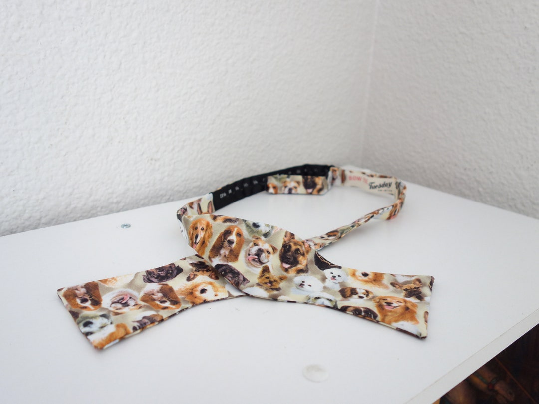 Vintage Novelty Dog Themed Pattern Puppy Dogs Menswear Bow Tie - Etsy
