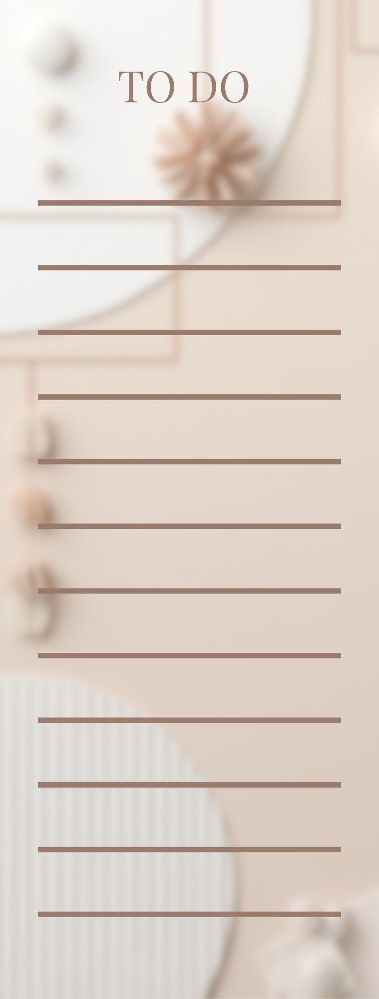 Minimalist to Do List Printable – Neutral Beige Aesthetic Planner ...