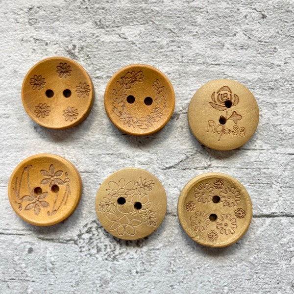 Embossed Buttons - Etsy