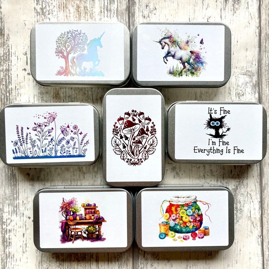 Knitting Notions Tin for Stitch Markers, Sewing, Crochet Notions ...