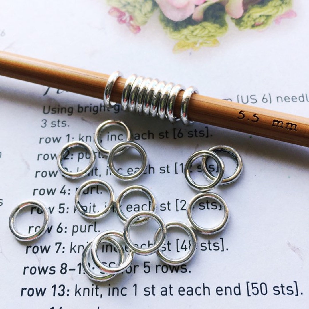 Stitch Marker Rings X20 Fit 5.5mm/ US 9 Needles for Smooth Snag Free ...