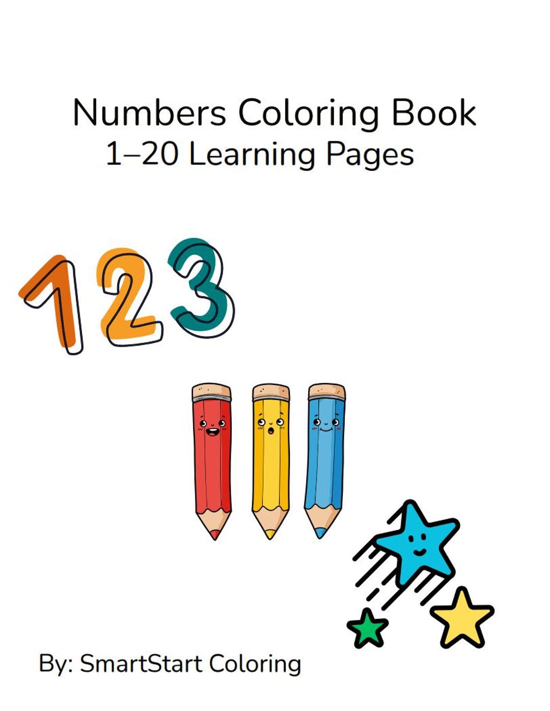 Numbers Coloring Pages 1–20 | Counting Coloring Book for Kids ...
