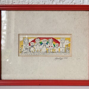 Artist Signed Lucy Rigg Drawing | Framed 80s Artwork | Philippians 4:8 ...