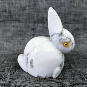 Vintage White Marble Bunny Figurine - Etsy