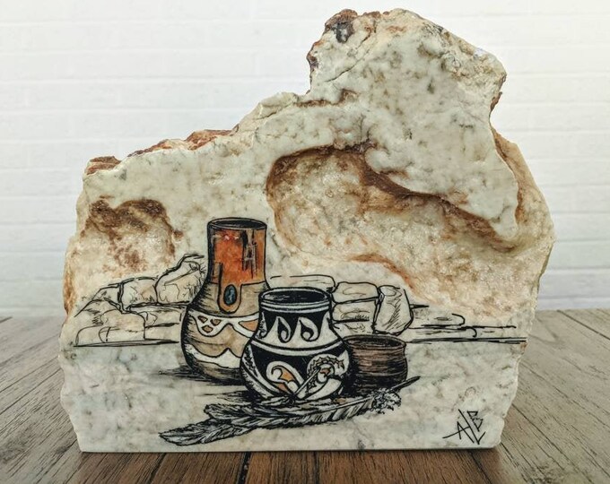 Vintage Cimarron Alabaster Artwork | Hand Carved Stone Art ...