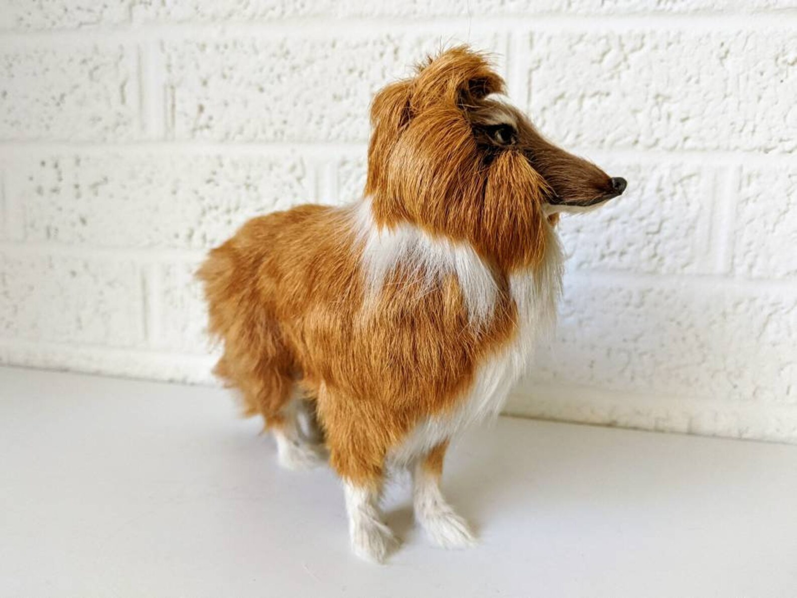 Vintage Realistic Collie Dog Figurine | Etsy