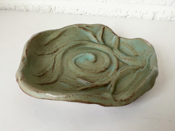 Studio Pottery Dish with Tree and Spiral Branches | M… - Gem