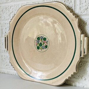 Vintage Leigh Ware Gleneden Plate Art Nouveau, Art Deco Floral Pottery ...
