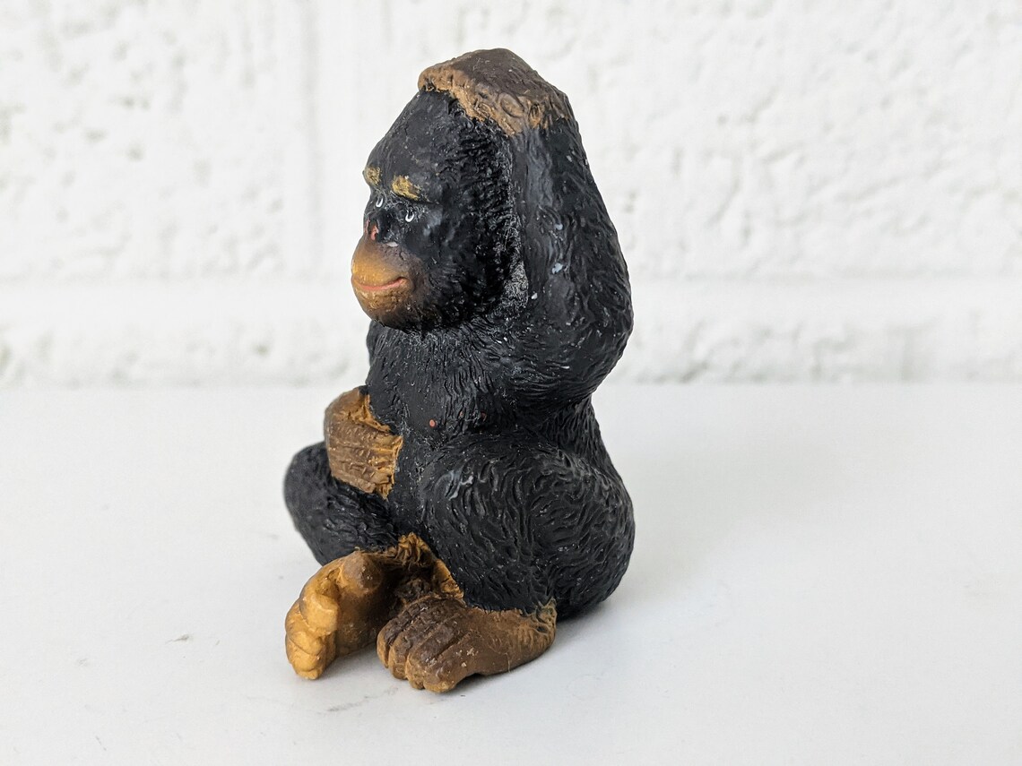 Vintage Resin Chimp Figurine Miniature Chimpanzee Figurine | Etsy