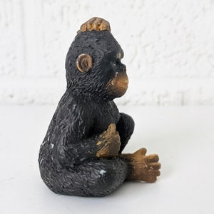 Vintage Resin Chimp Figurine | Miniature Chimpanzee Figurine - Etsy