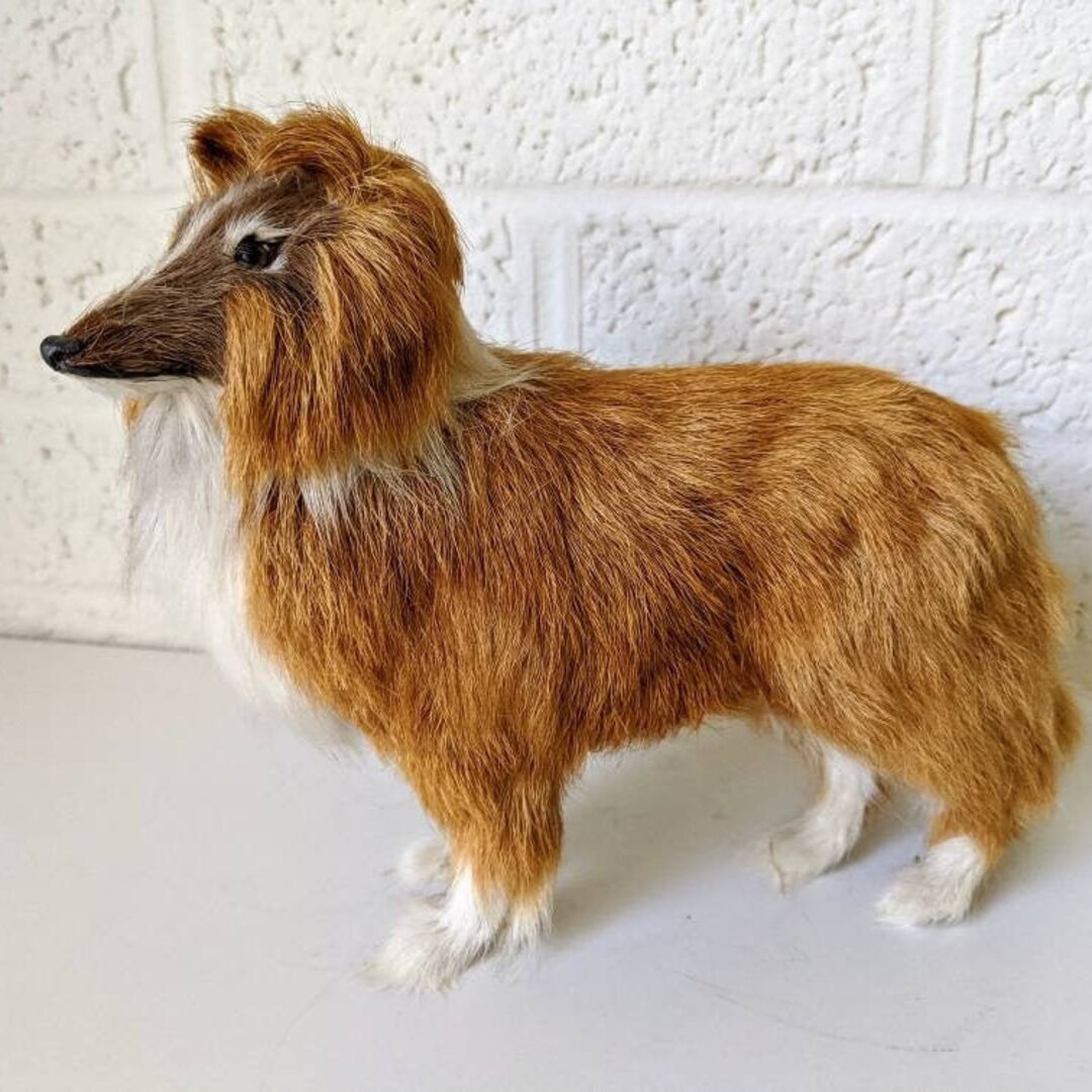 Vintage Realistic Collie Dog Figurine - Etsy