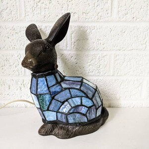 Vintage Rabbit Lamp Lot Tiffany Style Stained Glass and | Etsy