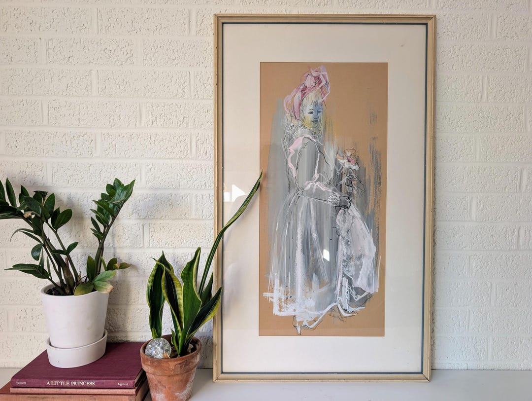 Vintage Framed Victorian Woman Painting | Signed | Helen Chaffee - Etsy