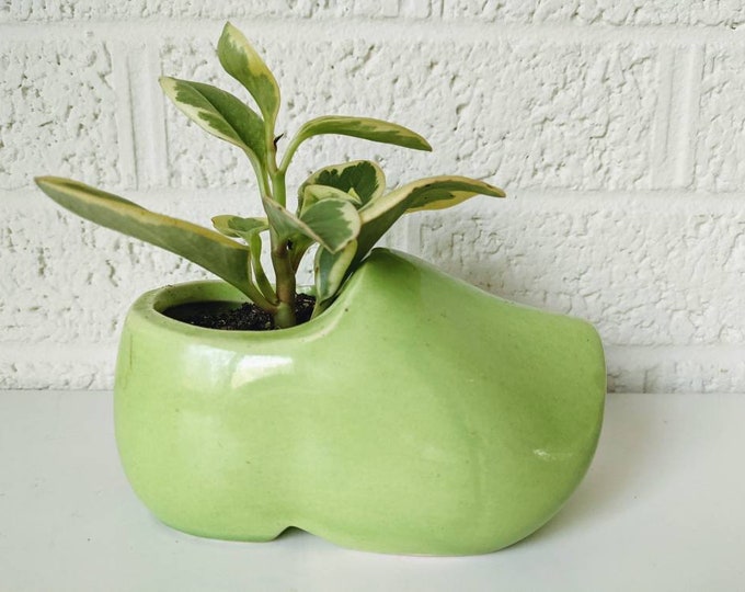 Vintage Ceramic Clog Planter - Etsy