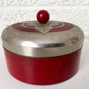 Vintage Chase USA Art Deco Powder Jar | Chrome, Glass, and Enamel ...