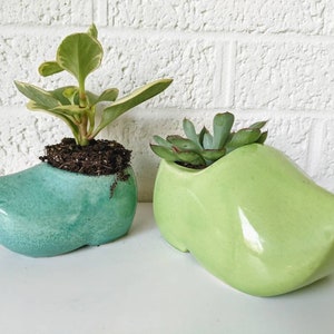 Vintage Ceramic Clog Planter - Etsy