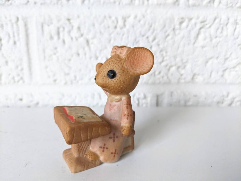 Vintage Country Calico Mouse Student Raising Hand by | Etsy