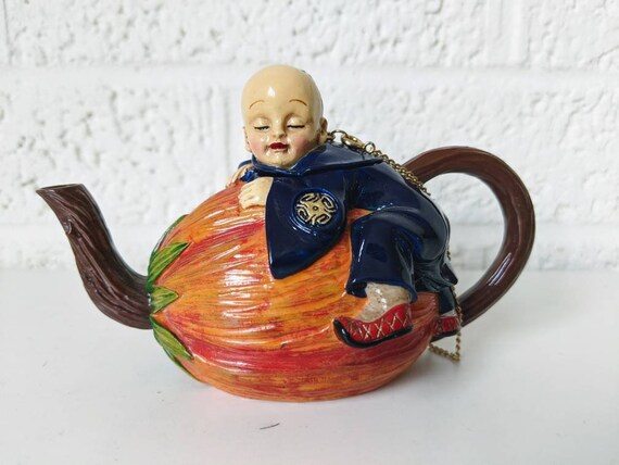 Vintage Sarna Nini China Doll Resin Decorative Teapot | Etsy