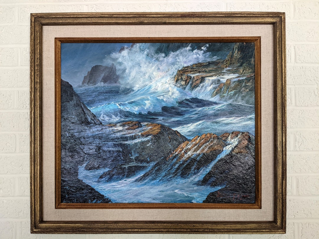 Stunning George J Bleich 1975 Seascape Oil Painting | California Coast ...