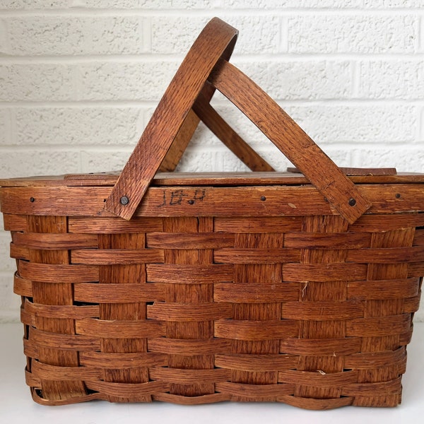 Vintage Wood Basket - Etsy