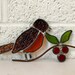 Vintage Robin Stained Glass Suncatcher Stained Leaded Glass - Etsy