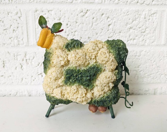 Vintage Vegetable Art Animal Figurines, Broccoli and Pepper Cow - Etsy