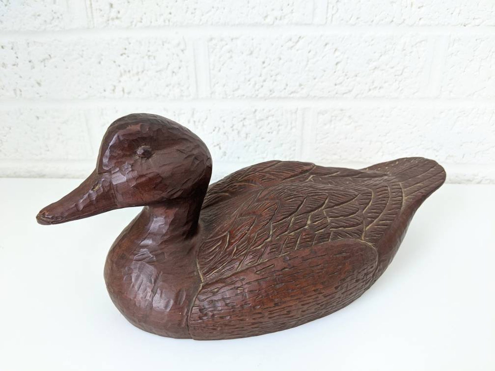Vintage Red Mill MFG Duck Decoy Hand Carved | Etsy