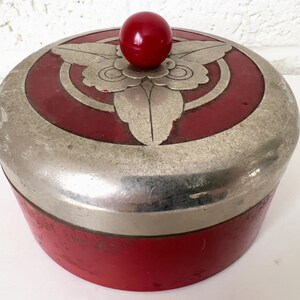 Vintage Chase USA Art Deco Powder Jar | Chrome, Glass, and Enamel ...
