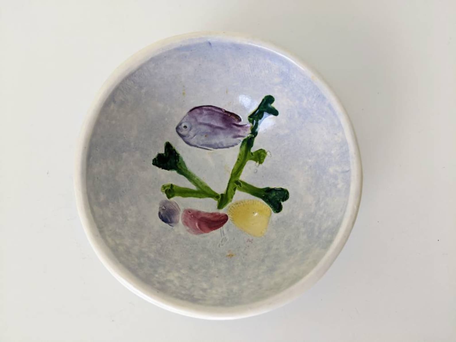 Vintage Salt Marsh Pottery Bowl and Wall Hanging Fish and - Etsy