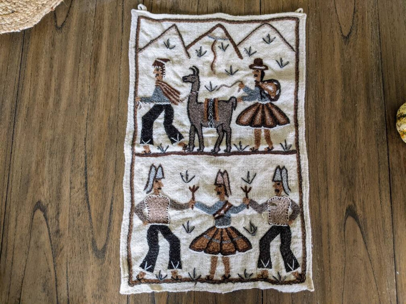 Vintage Wall Tapestry Peruvian Folk Art Wool Tapestry | Etsy