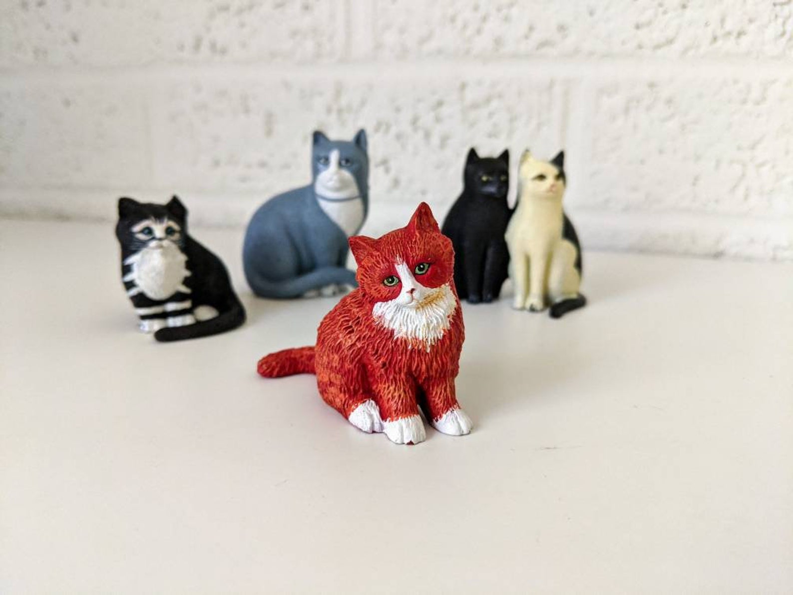 Martin Leman Classical Cats Painted Pewter Cat Clover With | Etsy