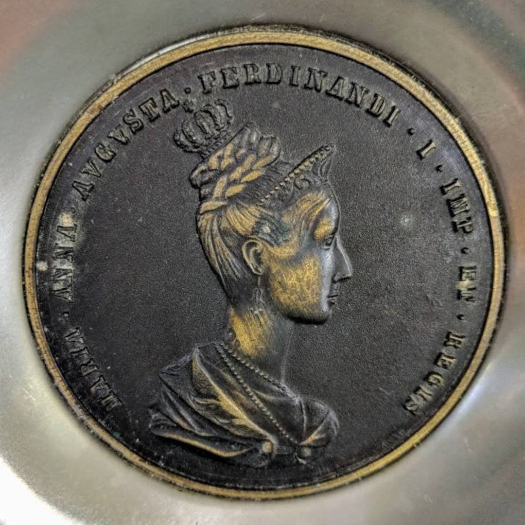 1836 Medallion Souvenir Bowl⎢maria Anna Augusta and Ferdinand ...