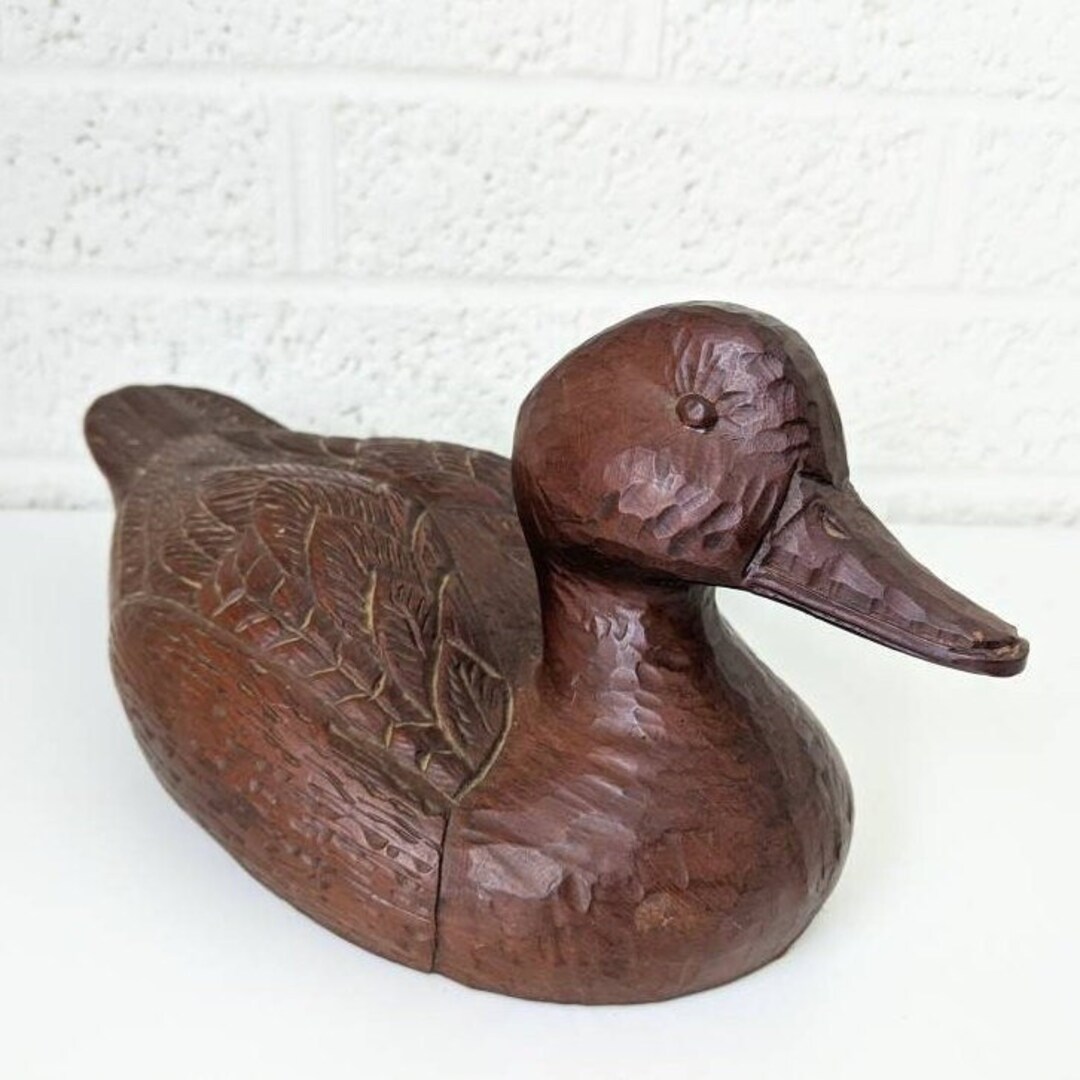 Vintage Red Mill MFG Duck Decoy | Hand Carved - Etsy