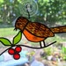 Vintage Robin Stained Glass Suncatcher Stained Leaded Glass - Etsy