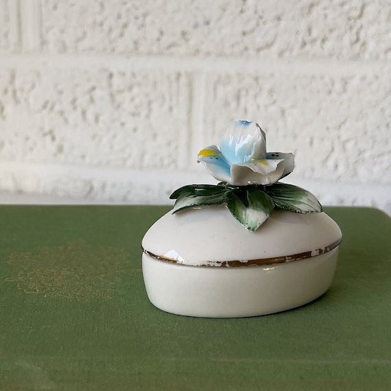 Vintage Capodimonte Porcelain Floral Box | Italian Ri… - Gem