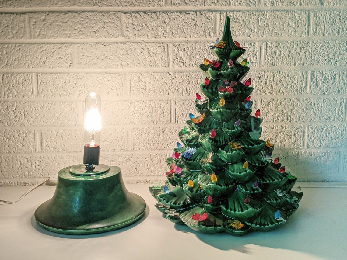 Vintage Ceramic Christmas Tree and Music Box With Lights - Etsy