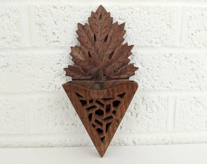Vintage Wooden Wall Pocket Tree With Roots - Etsy