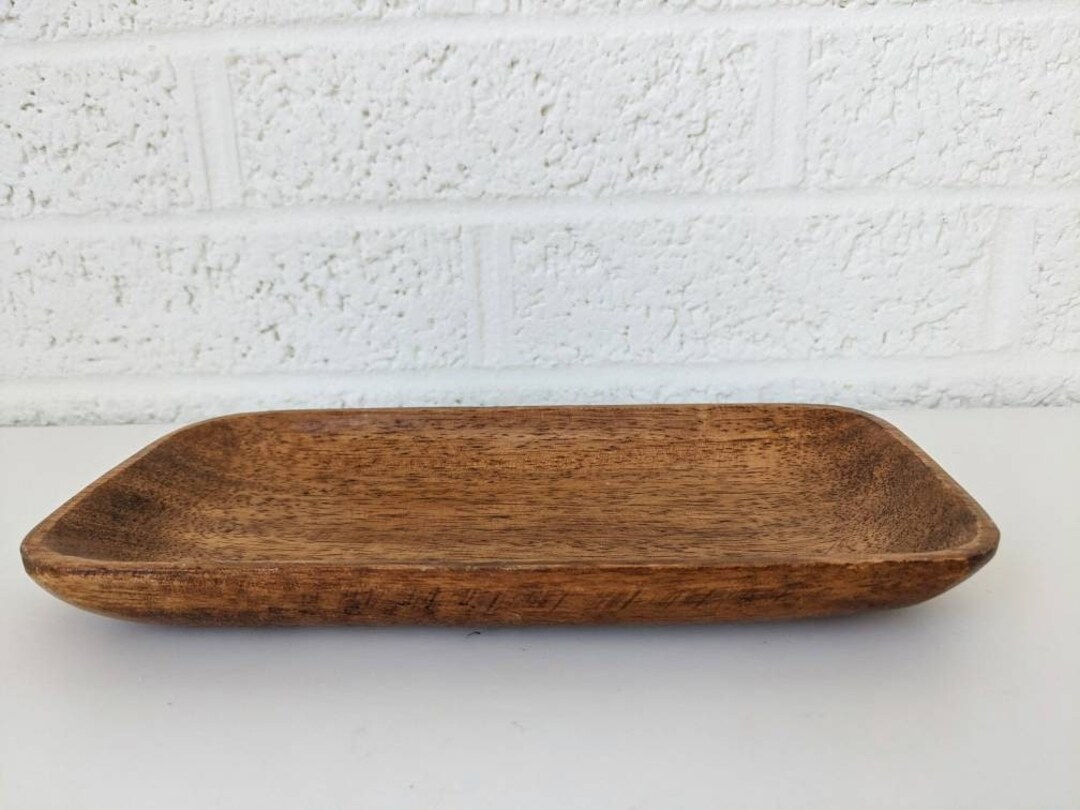 Vintage Monkey Pod Wood Tray - Etsy